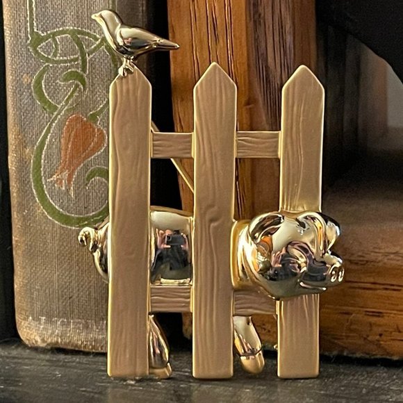 Ajc | Jewelry | Rare Large Signed Ajc Charlottes Web Brooch Pin ...